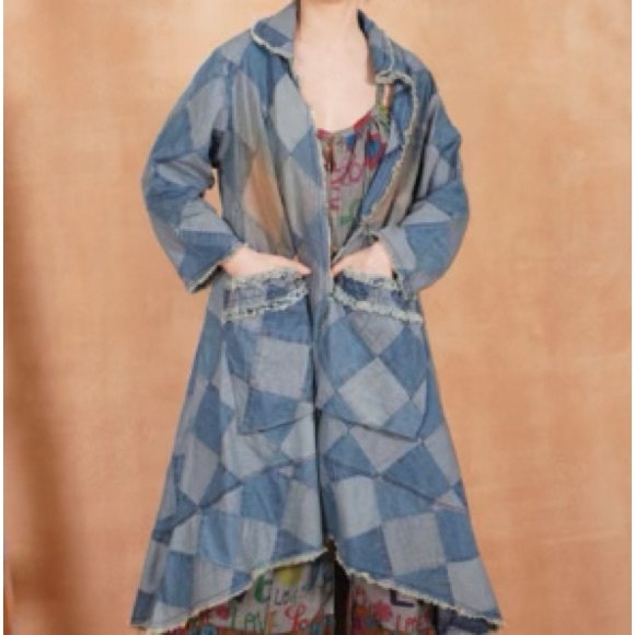 Paper Lace | Jackets & Coats | Harlequin Distressed Denim Duster | Poshmark